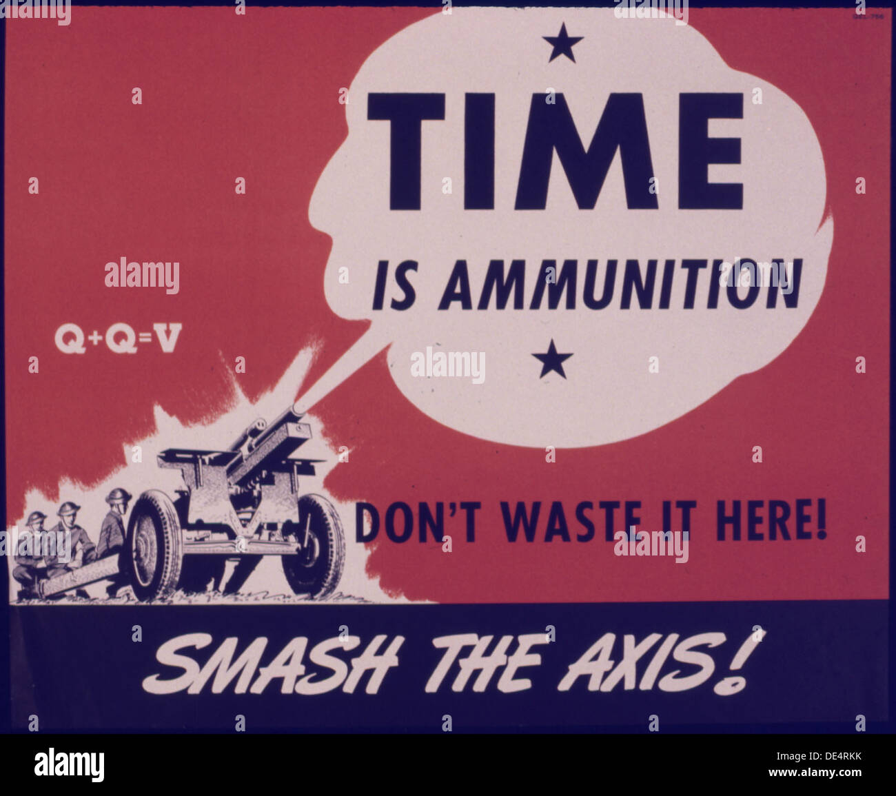 This World War II propaganda poster emphasizes the importance of time ...