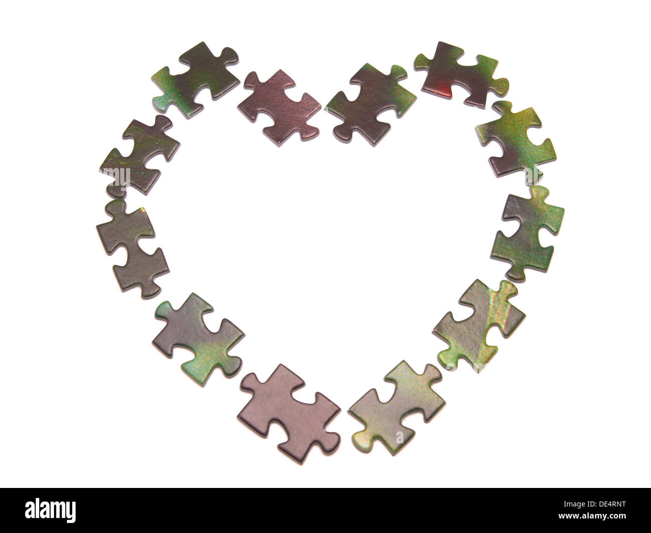 Puzzle piece red shape heart Cut Out Stock Images & Pictures - Alamy