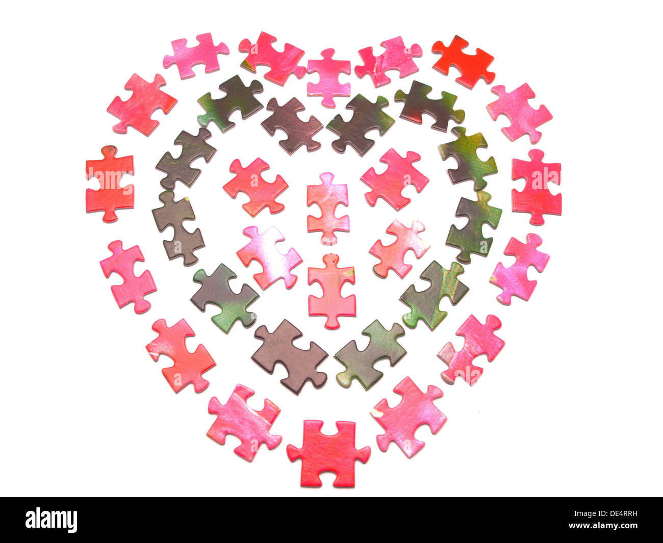 puzzle heart on a white background Stock Photo - Alamy