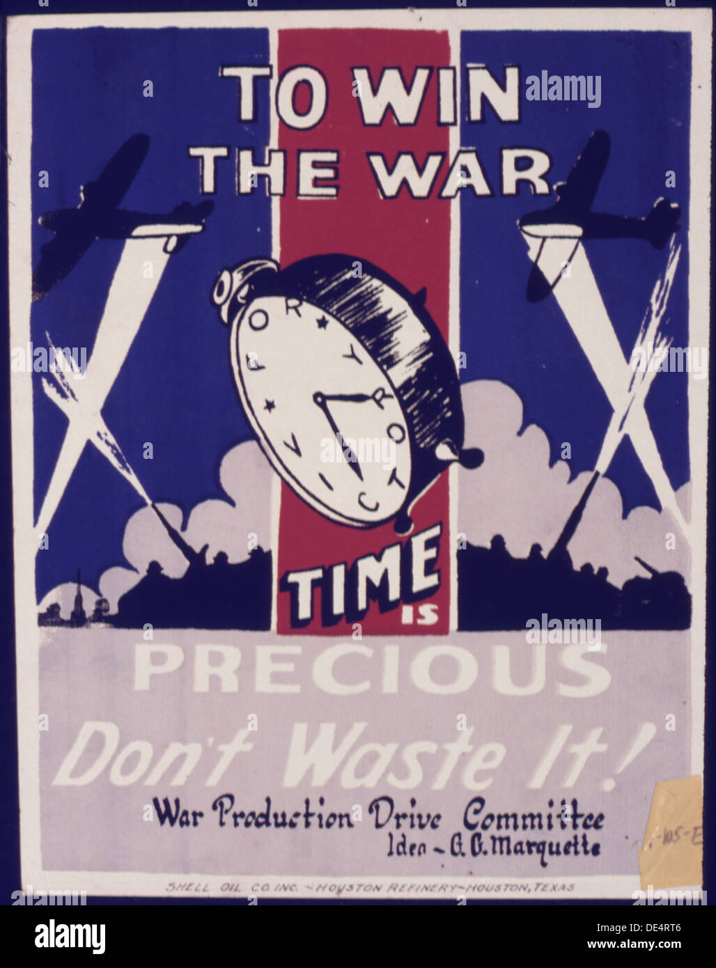 This World War II propaganda poster emphasizes the importance of time ...