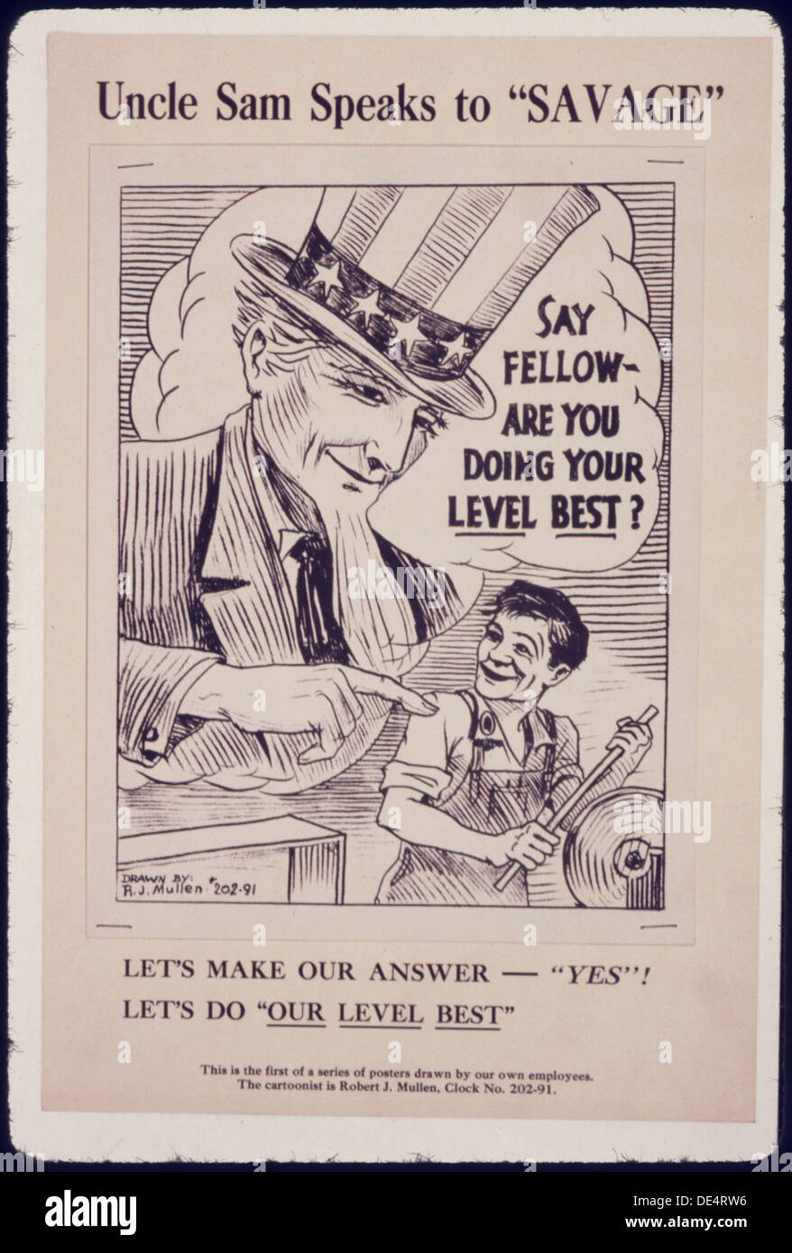 This World War II propaganda poster features Uncle Sam urging citizens ...