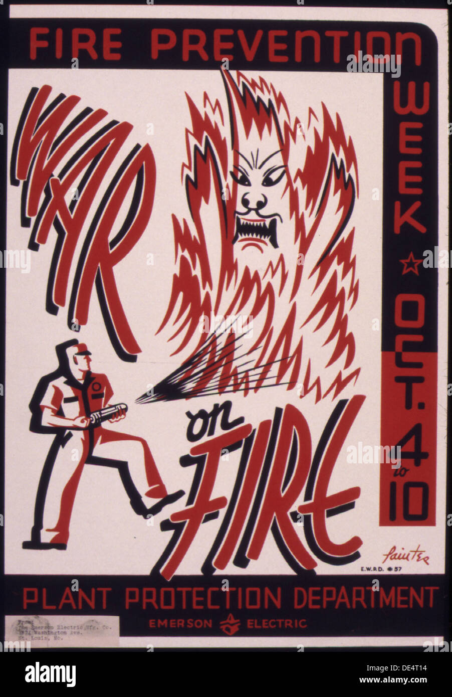 This World War II propaganda poster warns about the danger of fires ...