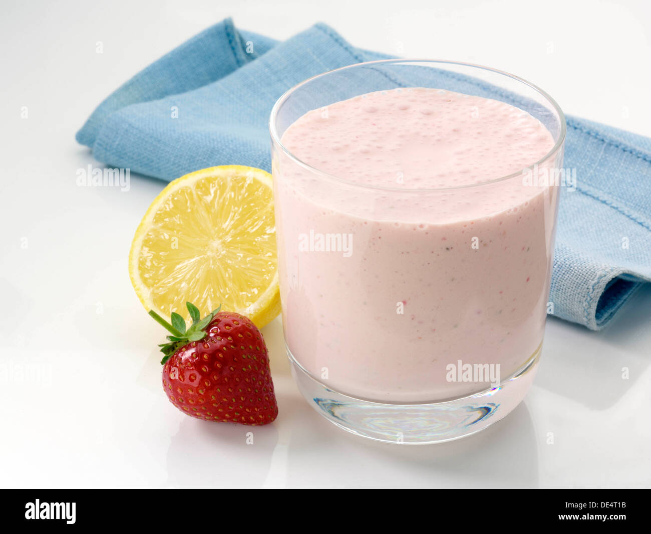 Strawberry cheesecake smoothie cold fruit drinks Stock Photo - Alamy