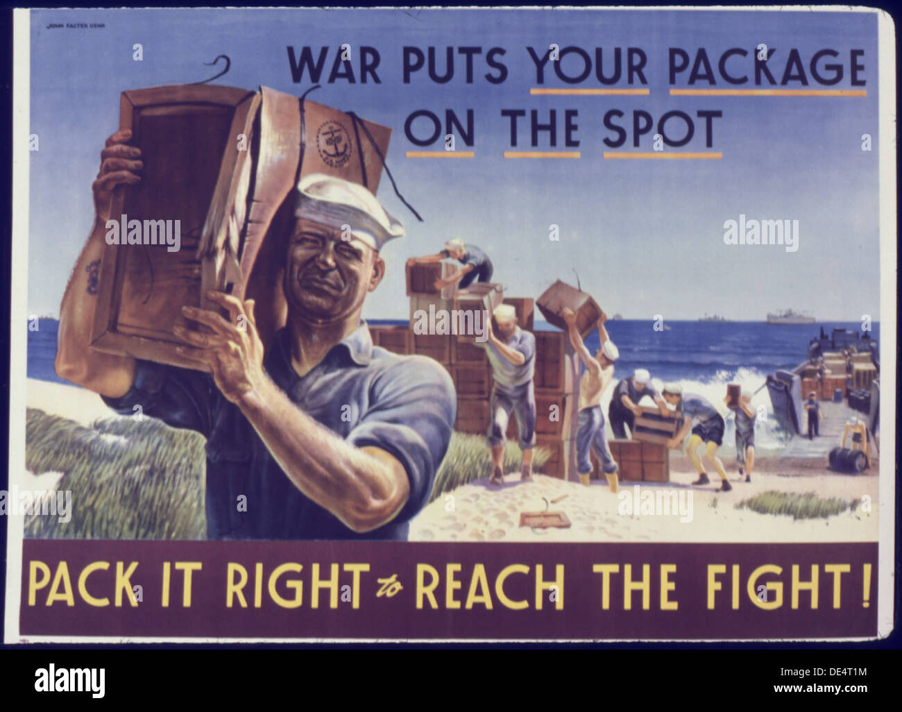 This propaganda poster emphasizes the importance of proper packaging ...