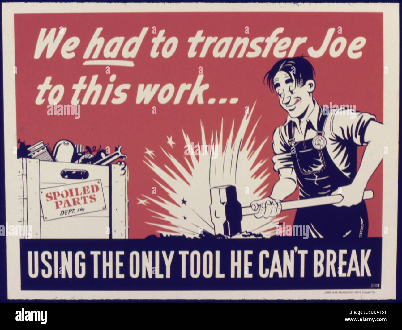 This World War II propaganda poster humorously suggests that Joe, a ...