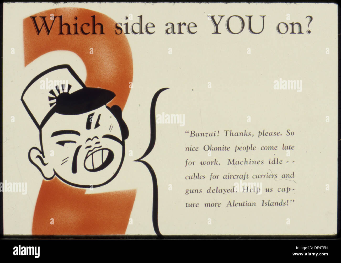 This World War II propaganda poster poses a moral question, urging ...
