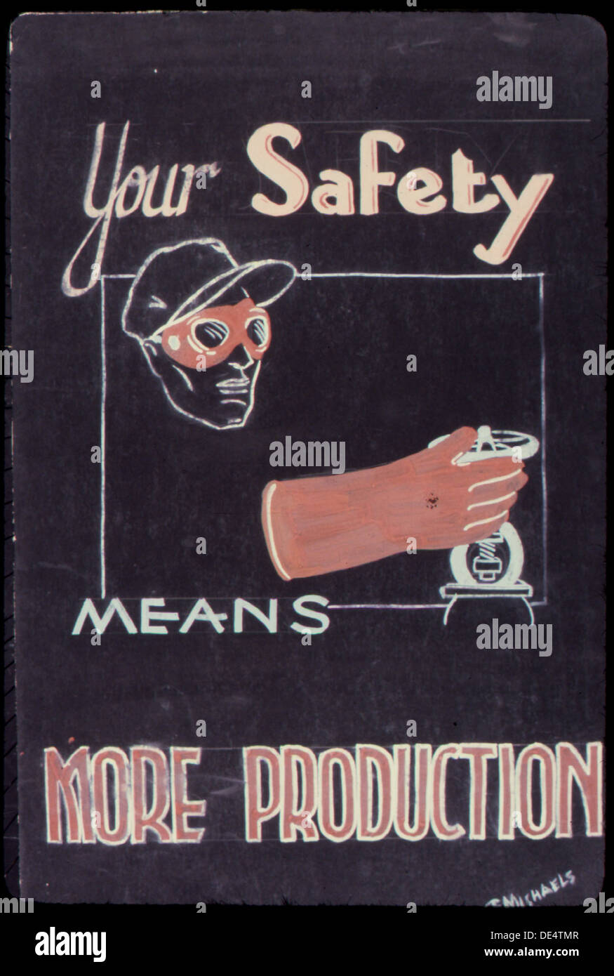 A World War II propaganda poster linking safety with increased wartime ...