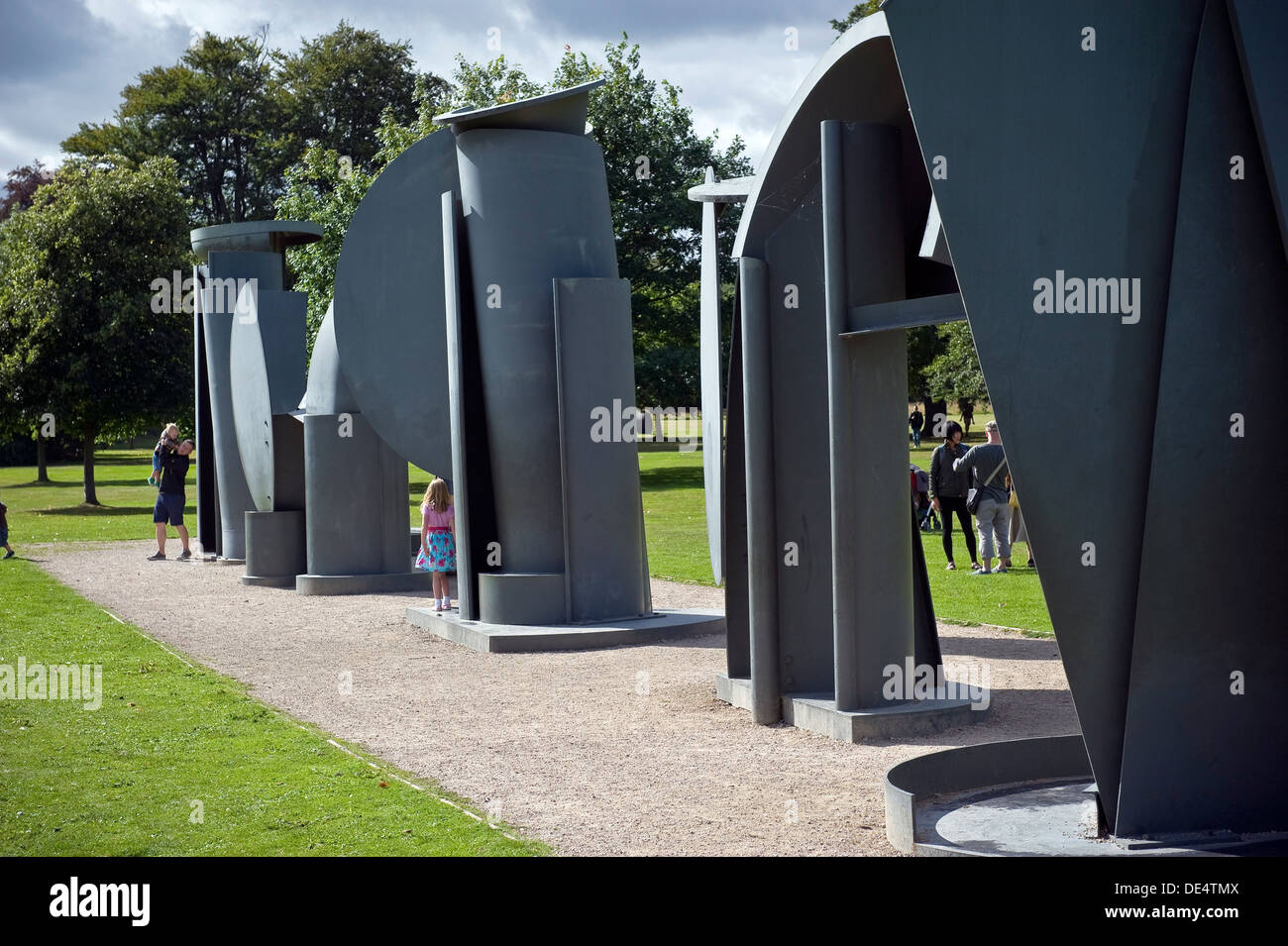 Work by Sir Anthony Caro at the Yorkshire Sculpture Park Stock Photo ...
