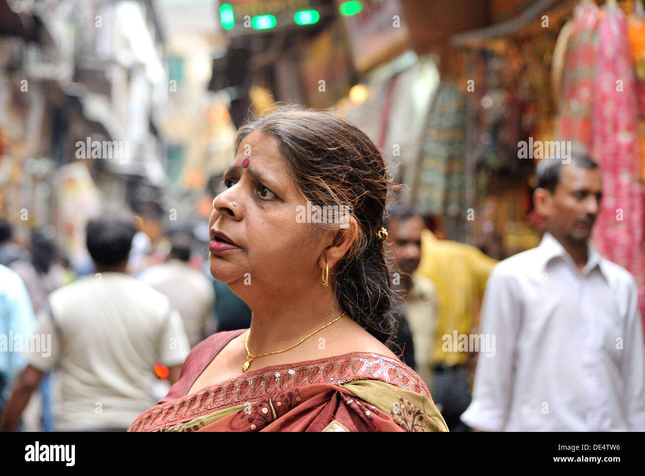 People in the street market, Old Delhi, India Stock Photo - Alamy