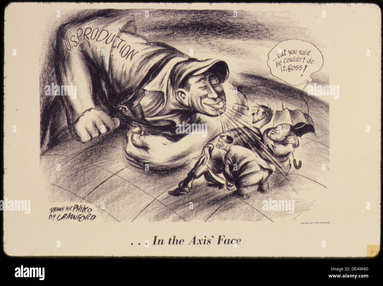 This World War II propaganda poster directly confronts the Axis powers ...