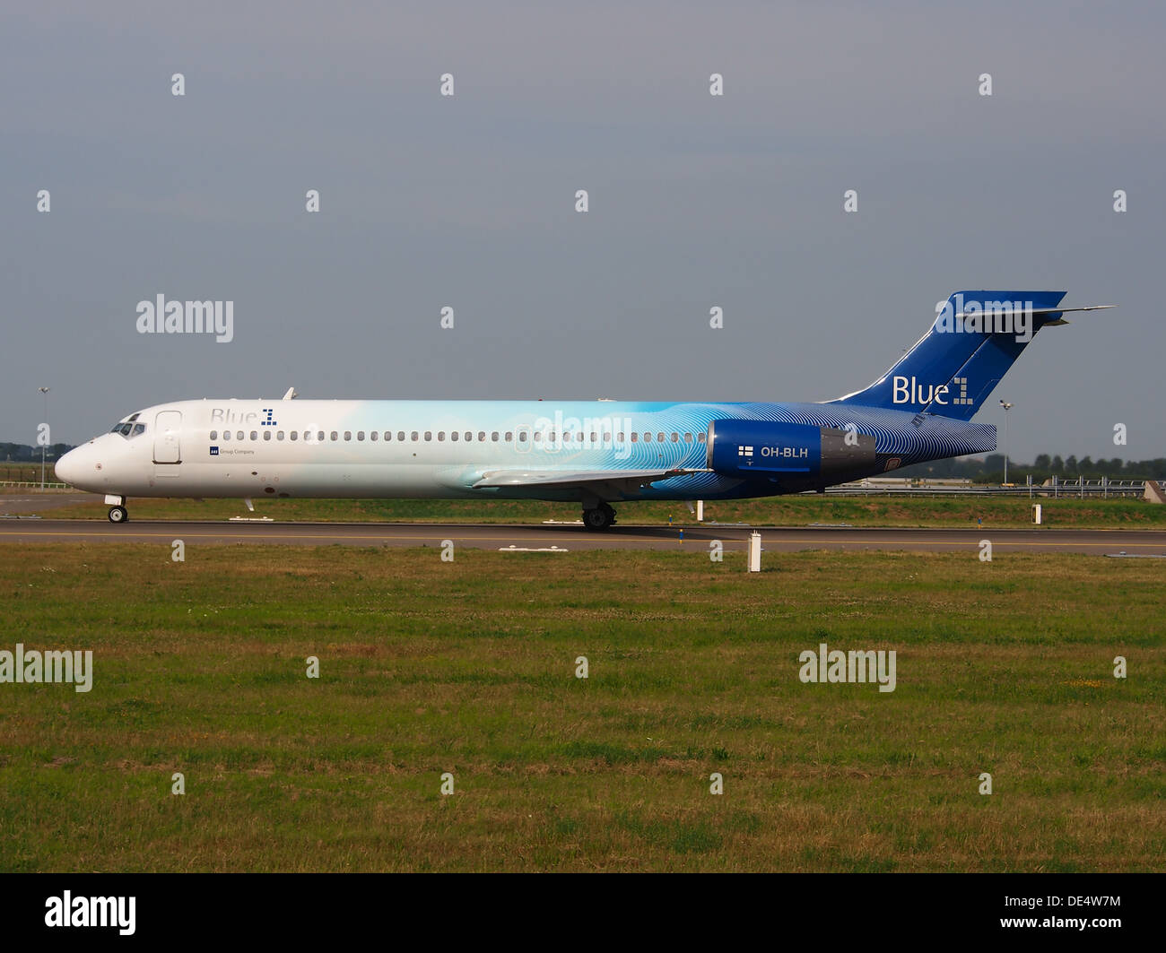 The OH-BLH Blue1 Boeing 717-2CM, a regional airliner, is photographed ...