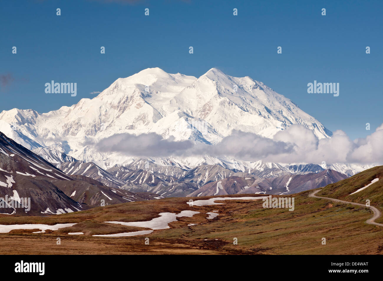 View of McKinley or Denali mount, Denali National Park and Preserve ...