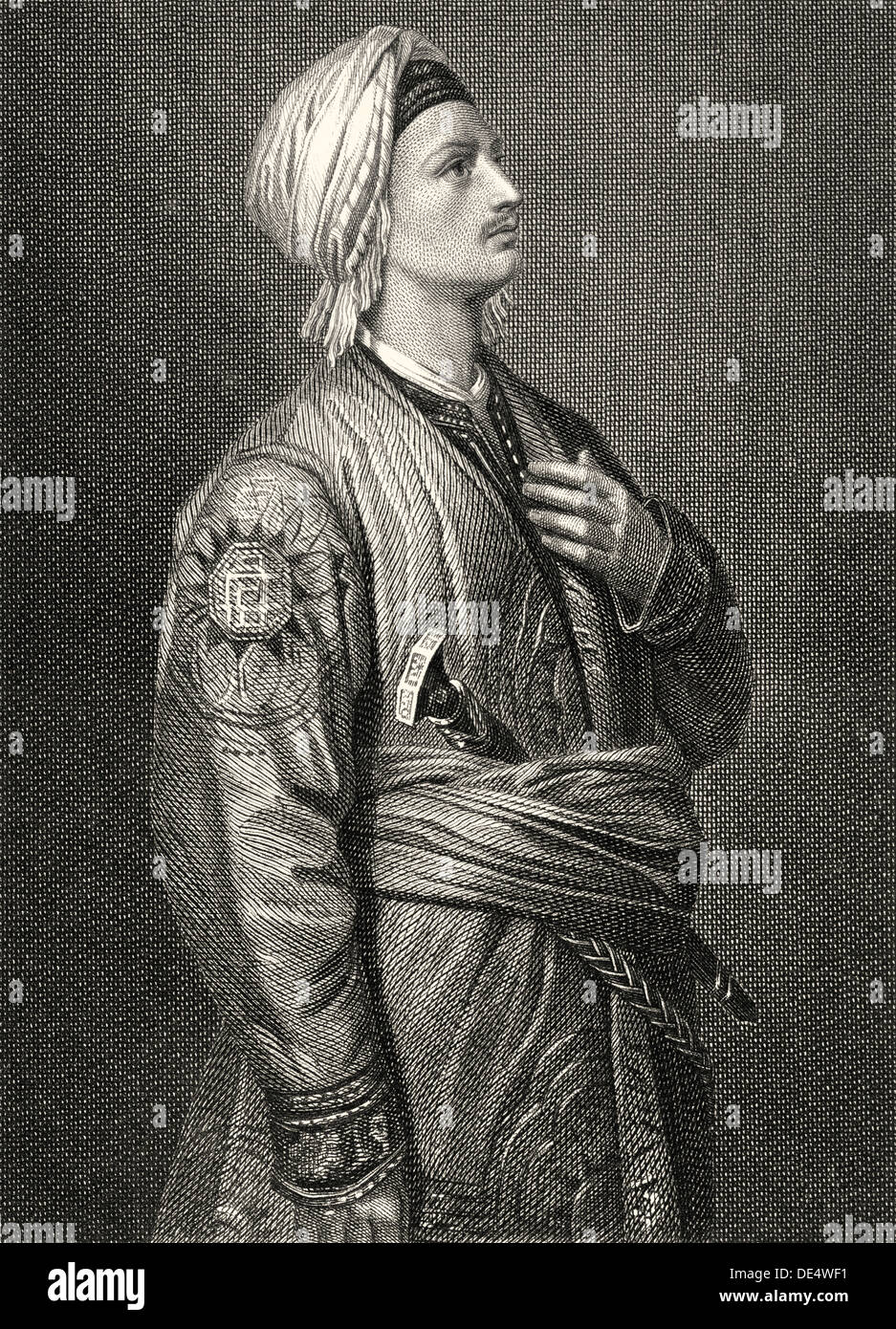 Portrait character prince calaf drama turandot by friedrich schiller hi ...