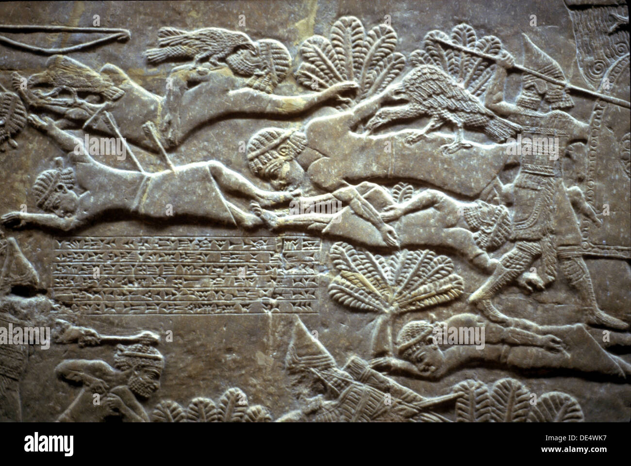 Ashurbanipal at the Battle of Til-Tuba, 650-620 BC. Artist: Assyrian ...