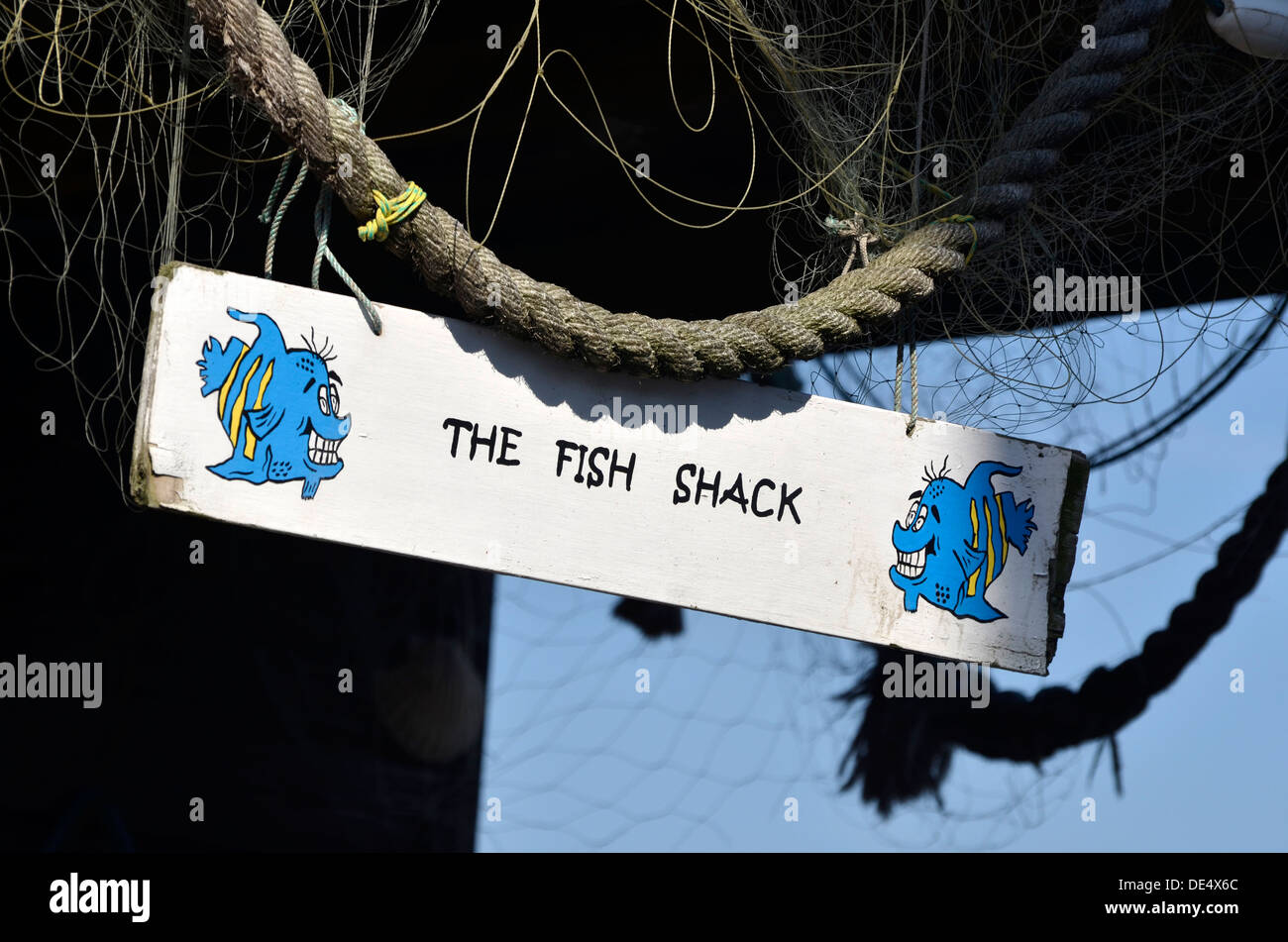 fish shop sign aldeburgh suffolk england Stock Photo - Alamy