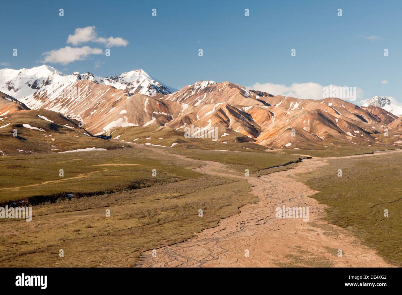 Polychrome mountains, Denali National Park and Preserve, Alaska, U.S.A ...