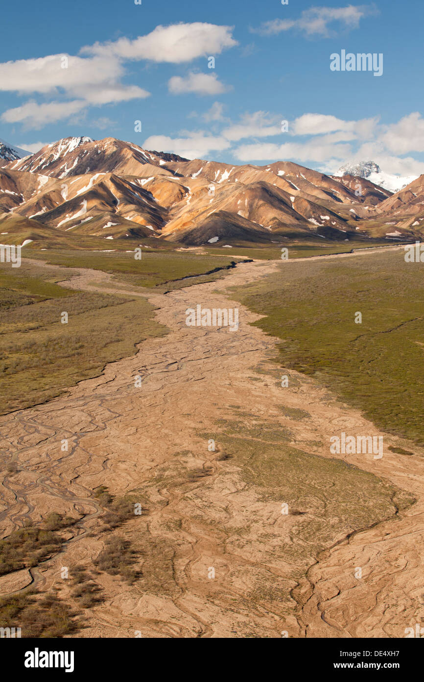 Polychrome mountains, Denali National Park and Preserve, Alaska, U.S.A ...