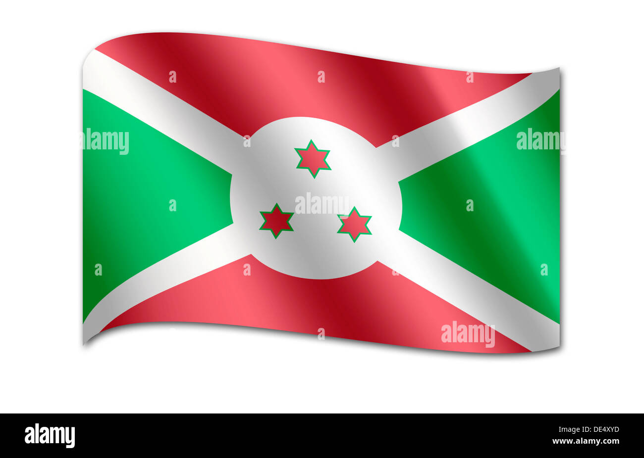 Flag of Burundi Stock Photo - Alamy