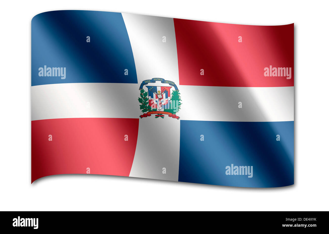 Flag of the Dominican Republic Stock Photo - Alamy