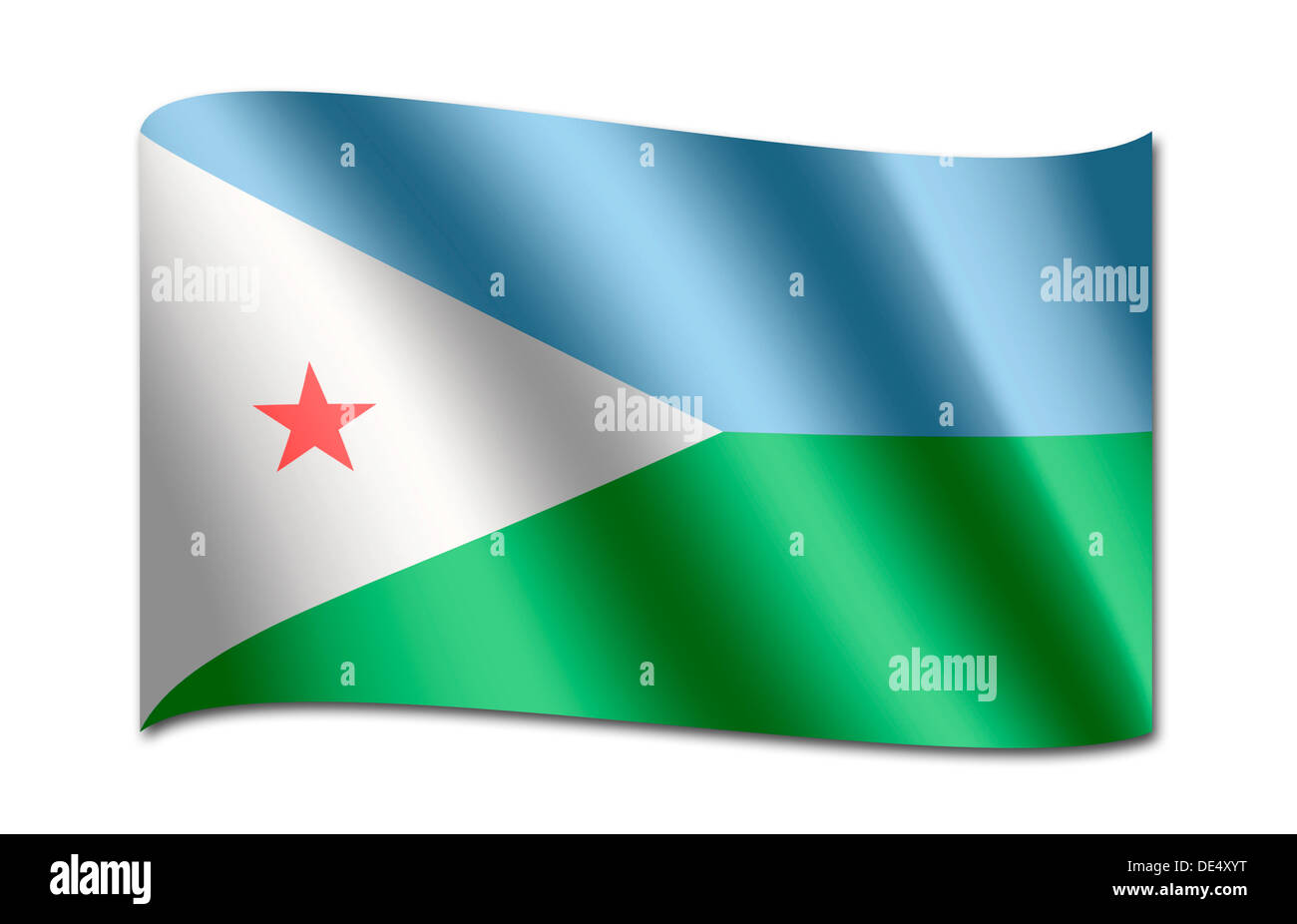 Flag of Djibouti Stock Photo - Alamy