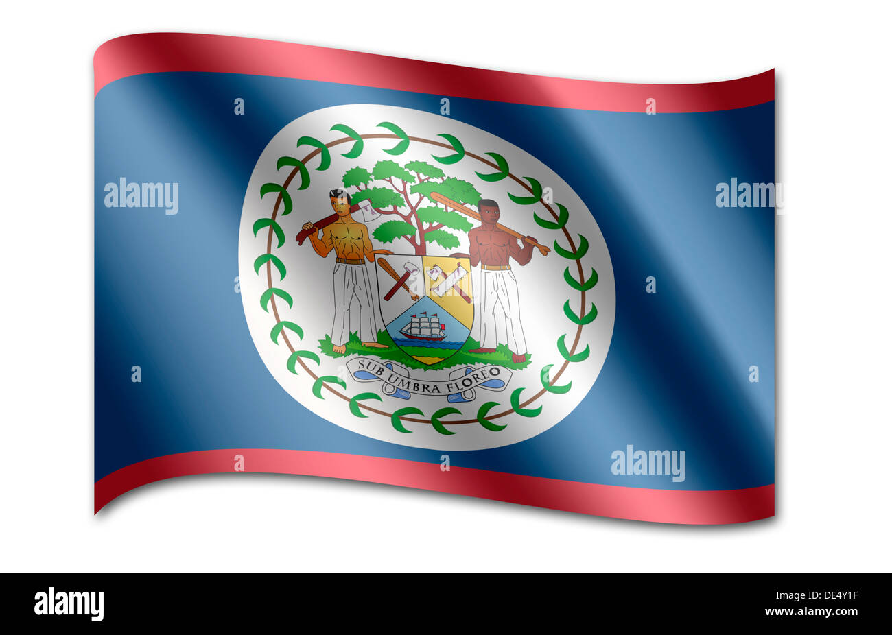 Flag of Belize Stock Photo - Alamy