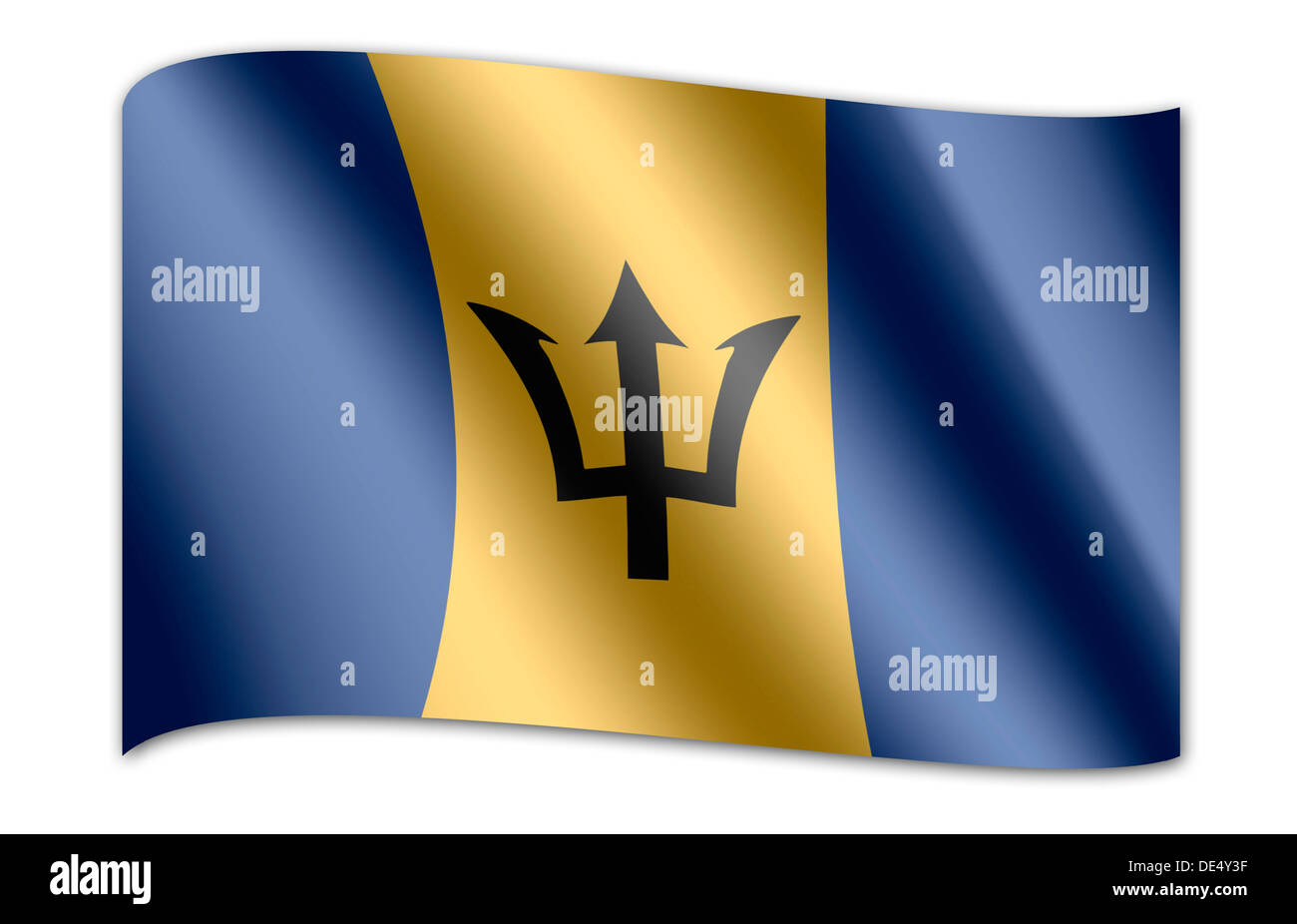 Flag of Barbados Stock Photo - Alamy