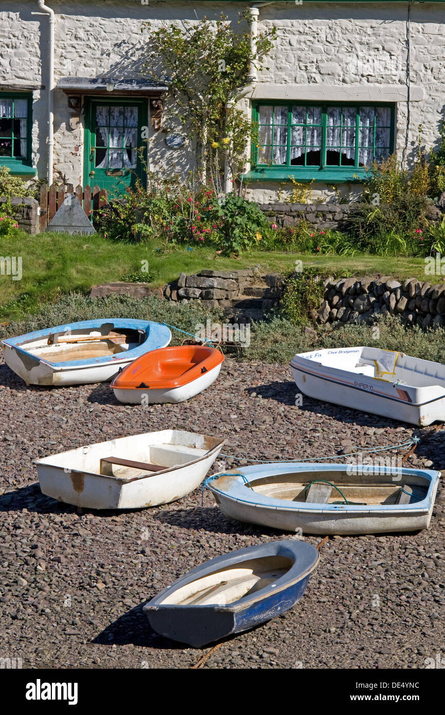 Boats at Porlock Weir, Exmoor, Somerset, England, UK Stock Photo - Alamy