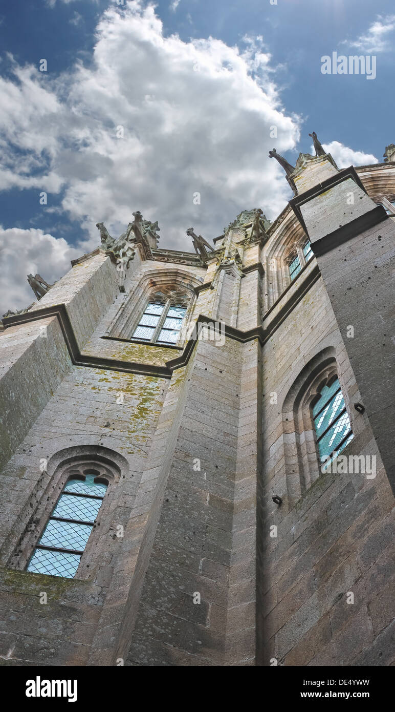 Tower in abbey of Mont Saint Michel. Normandy Stock Photo - Alamy