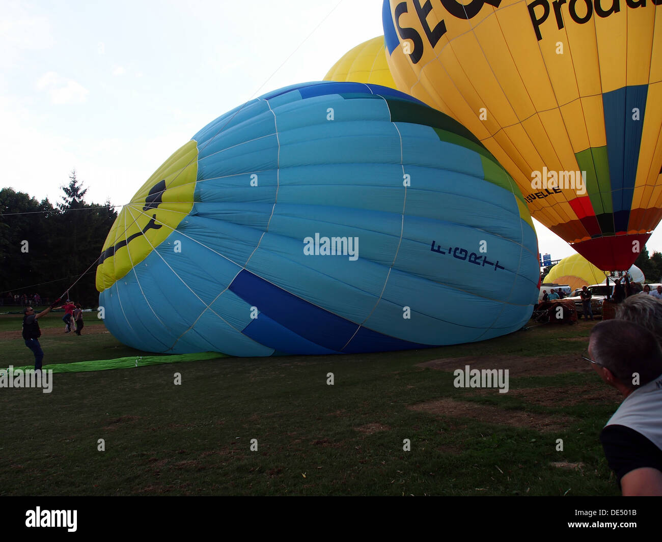 The F-GRTT hot air balloon is seen taking off in Metz, France. This ...