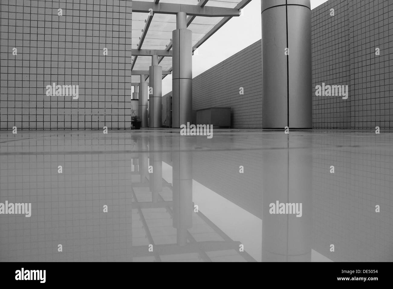 University space showing reflections Stock Photo - Alamy