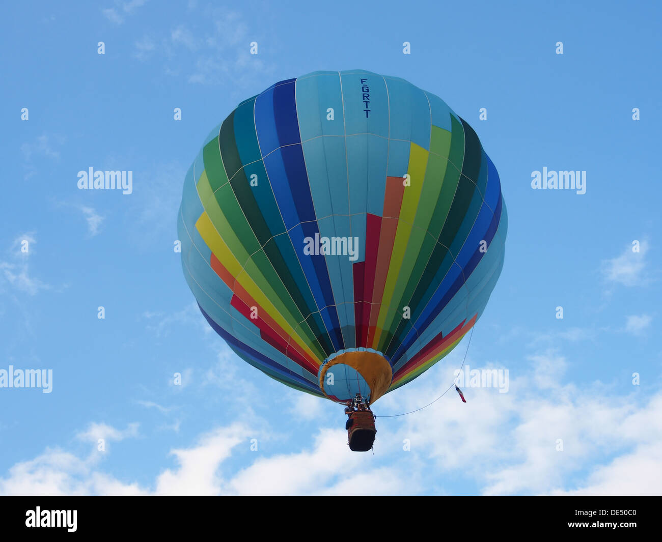 F-GRTT, a hot air balloon, prepares for take-off in Metz, France ...
