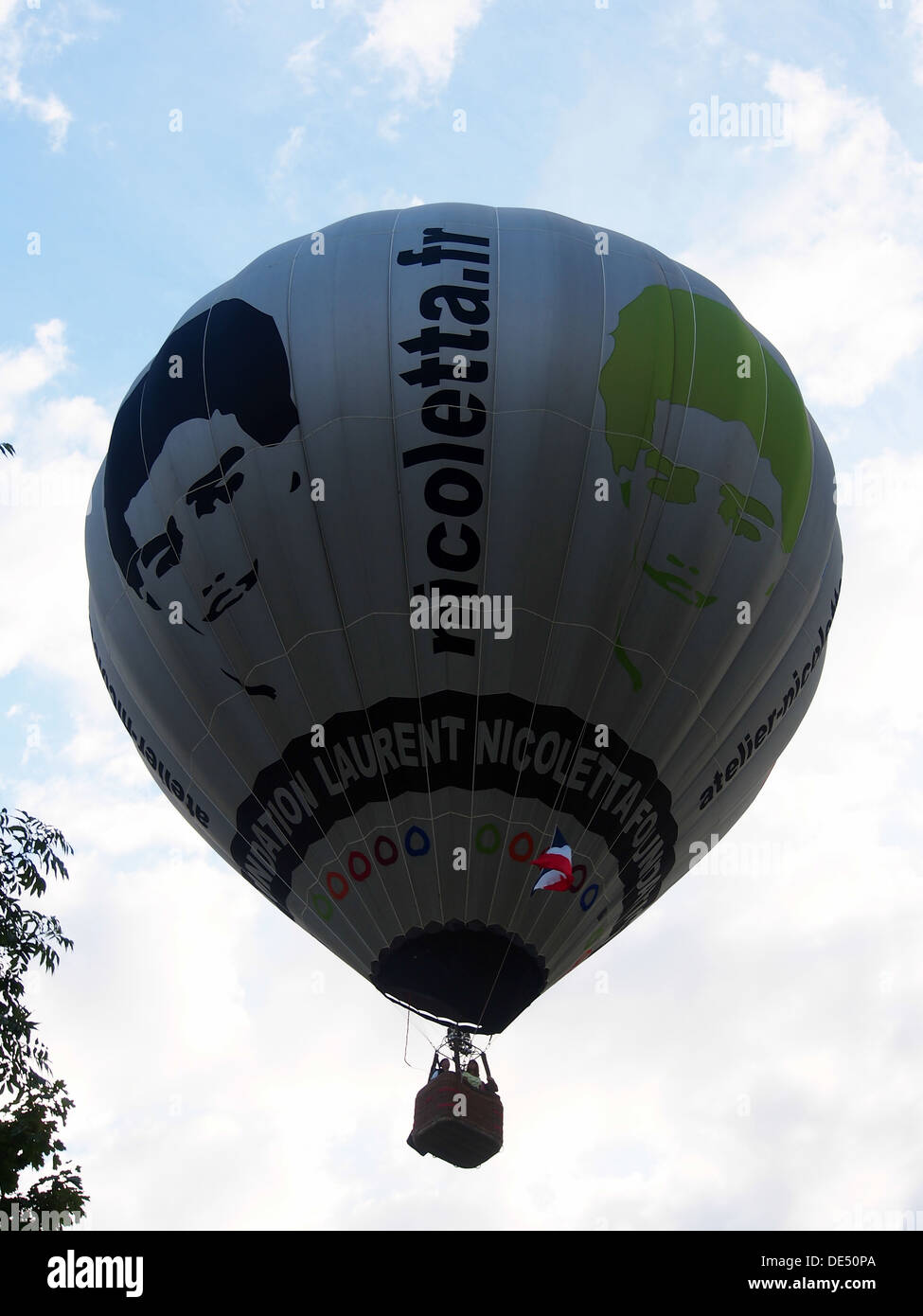The F-HALN hot air balloon is seen taking off from Metz, France. Hot ...