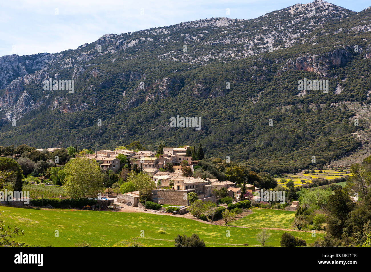 View of the village of Orient, municipality of Alaró, Mallorca, Majorca ...