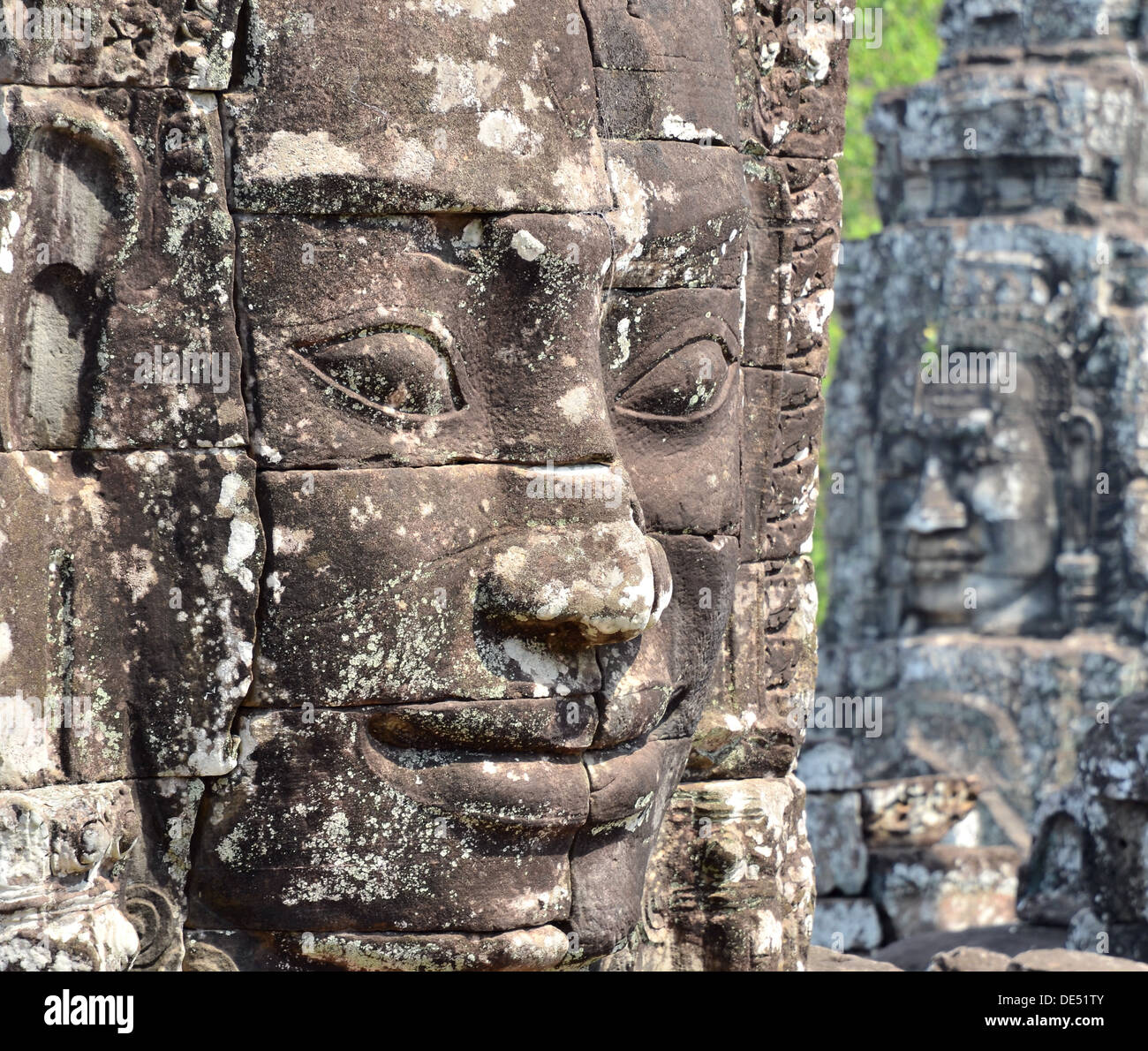 Ancient temple Bayon in Angkor Wat Cambodia Stock Photo - Alamy