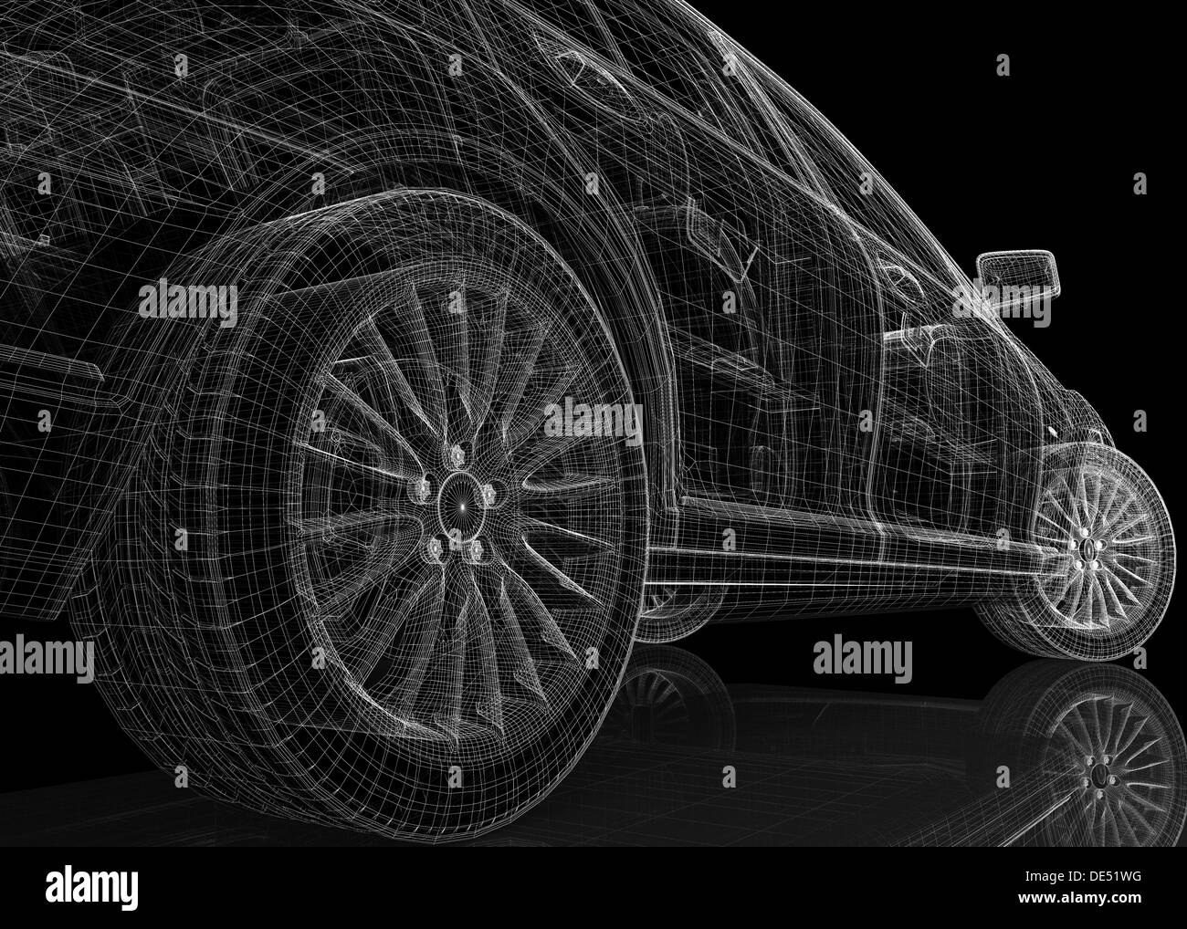Car 3d model body structure hi-res stock photography and images - Alamy