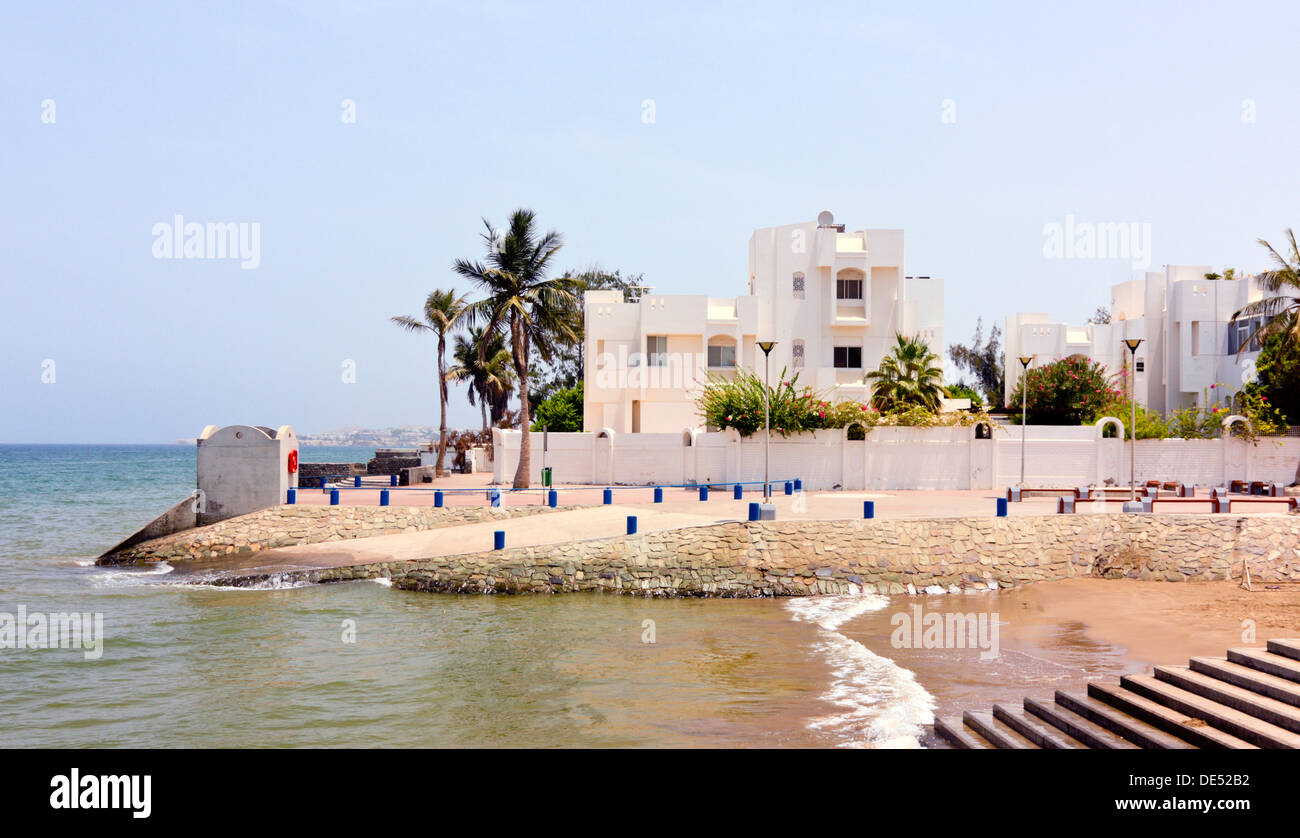 Luxury Villa on the Beach of the Indian Ocean, Muscat, Oman Stock Photo ...
