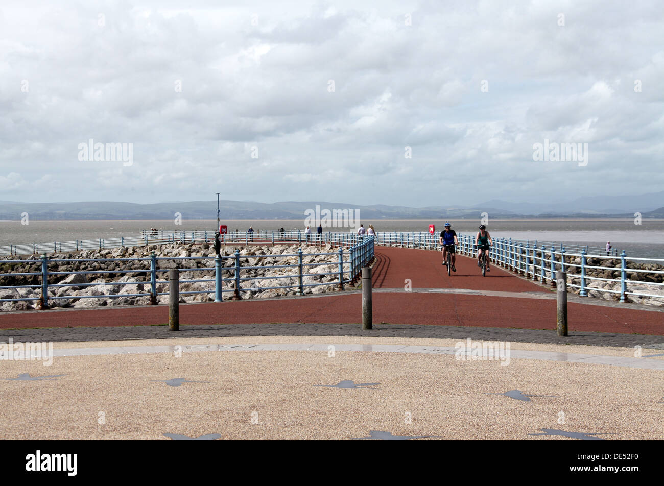 Morecambe Sea Front and Stone Jetty Stock Photo - Alamy