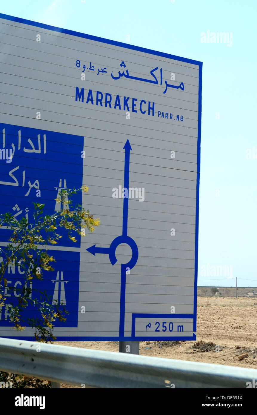 Street sign Marrakech Morocco Africa Stock Photo - Alamy