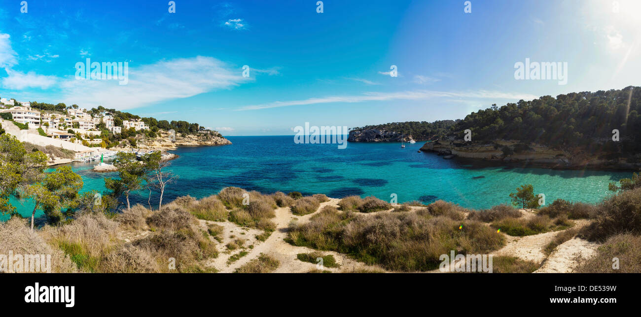 The hidden beach of Portals Vells, Three Finger Bay, Cala Portals Vells ...