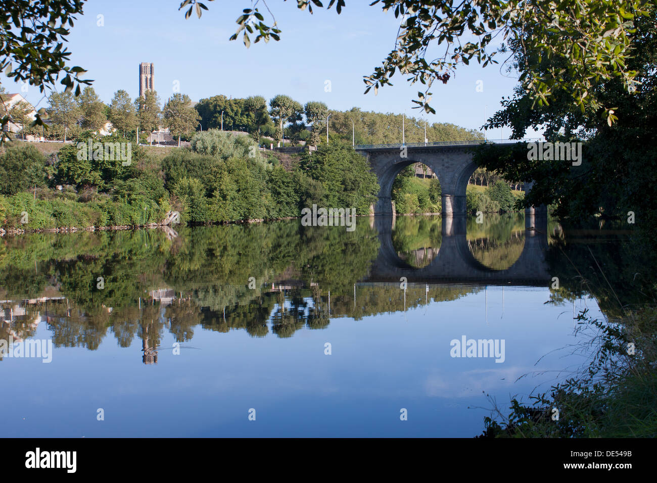 Reflection on Vienne river in Limoges, France Stock Photo - Alamy