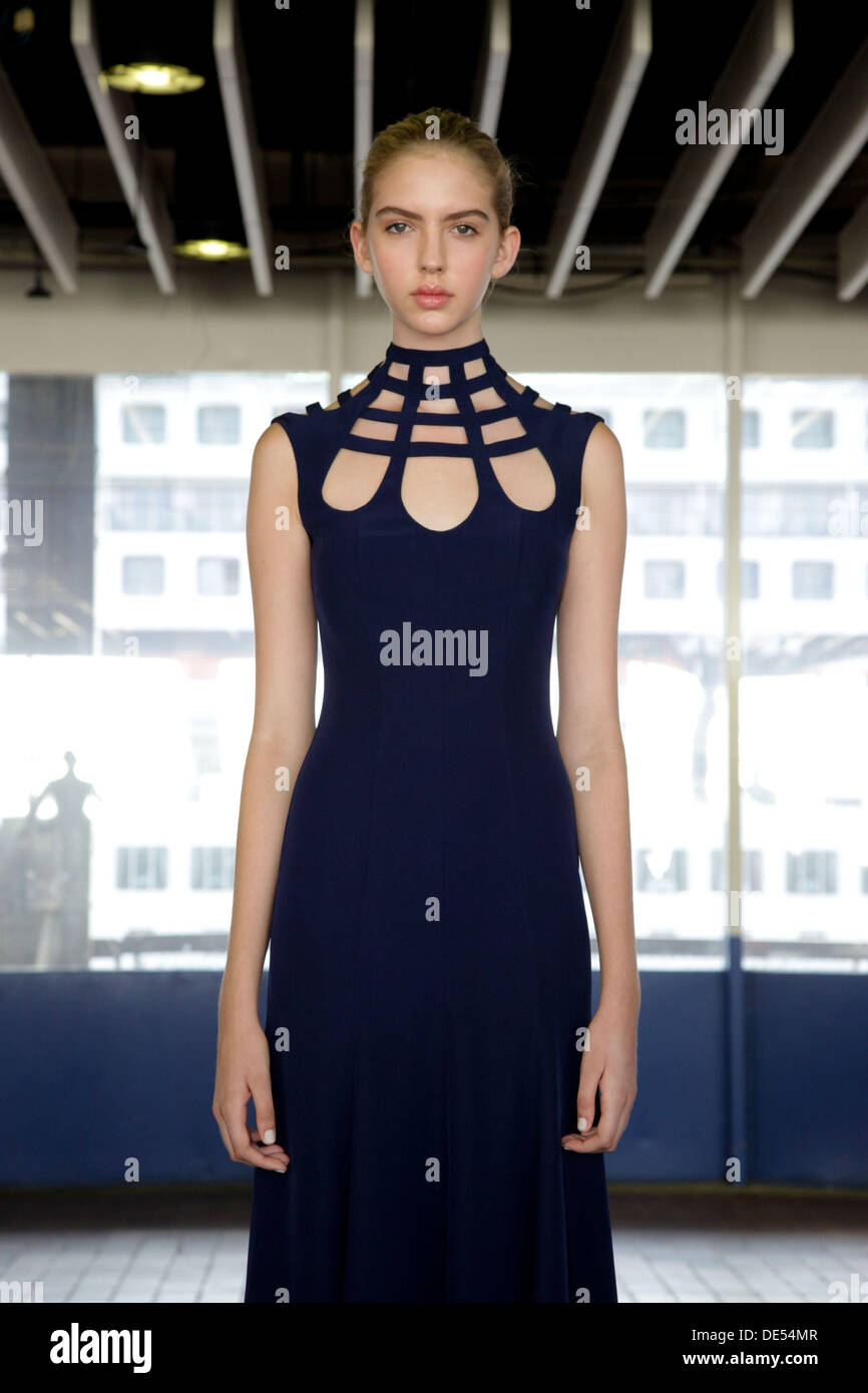 New York, New York, USA. 10th Sep, 2013. A model on the runway wearing ...