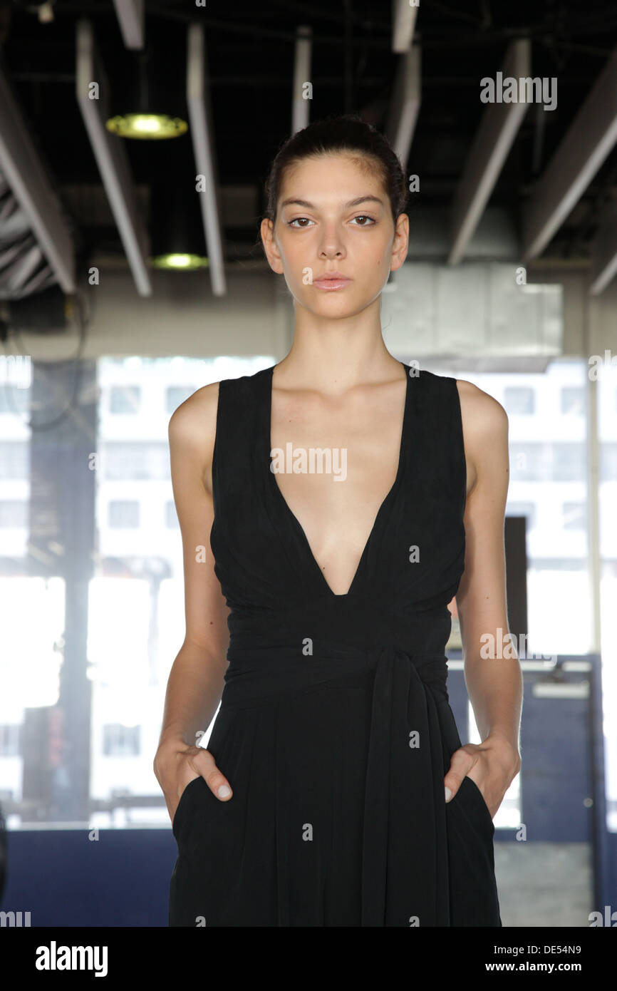 New York, New York, USA. 10th Sep, 2013. A model on the runway wearing ...