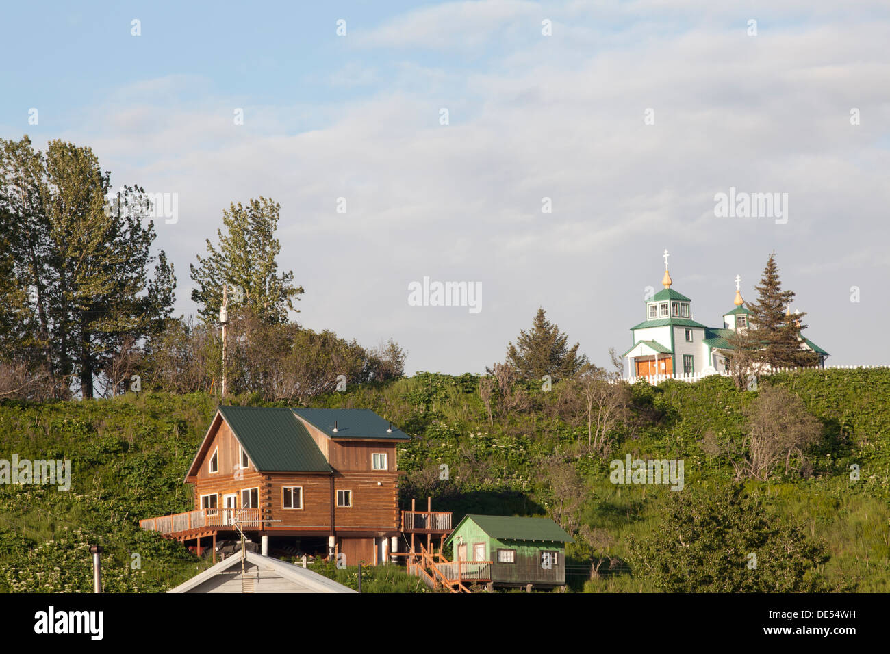 Church of Transfiguration of Our Lord, Ninilchik, Alaska, U.S.A Stock ...