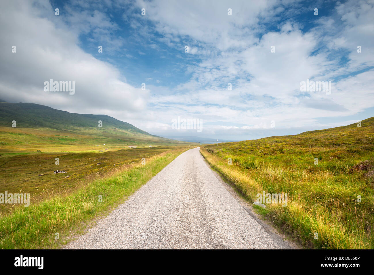 Single Track Road, Northern Highlands at Inchkinloch, Sutherland ...