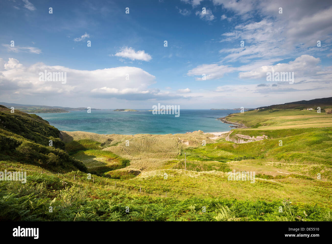 Looking down to Tongue Bay with the Rabbit Islands on the horizon ...