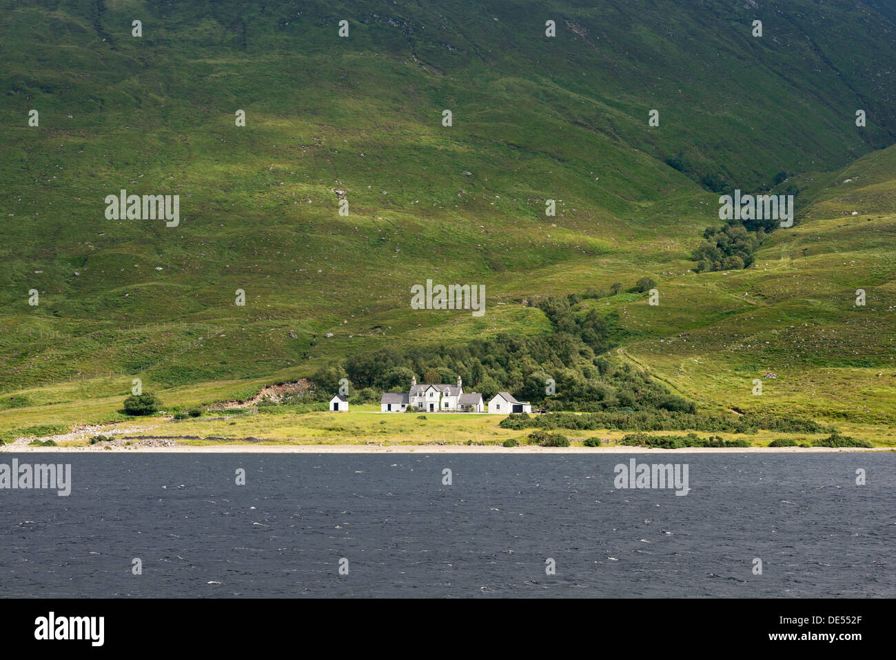 View across Loch More in the Northern Highlands with the Aultanrynie ...