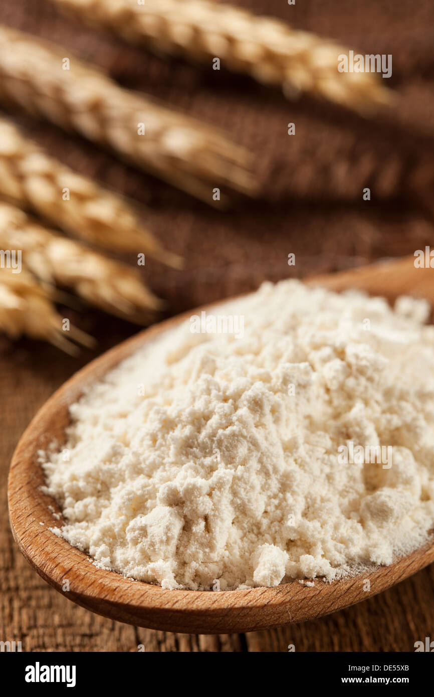 Organic Whole Wheat Flour Ready For Baking Stock Photo - Alamy