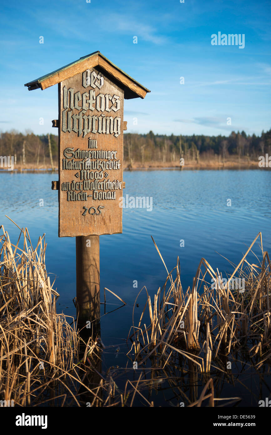 Sign in Schwenninger Moos Nature Reserve, Schwarzwald, Villingen ...