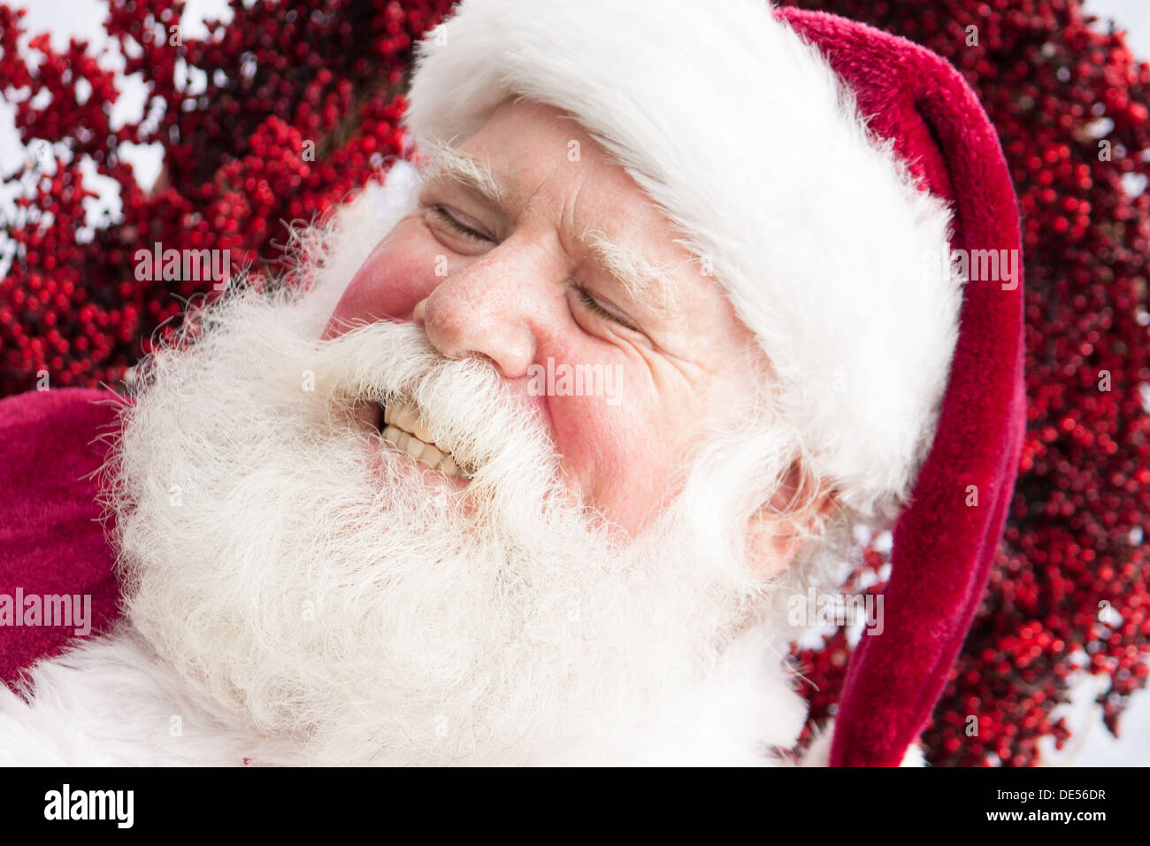 Santa is laughing out of control Stock Photo - Alamy
