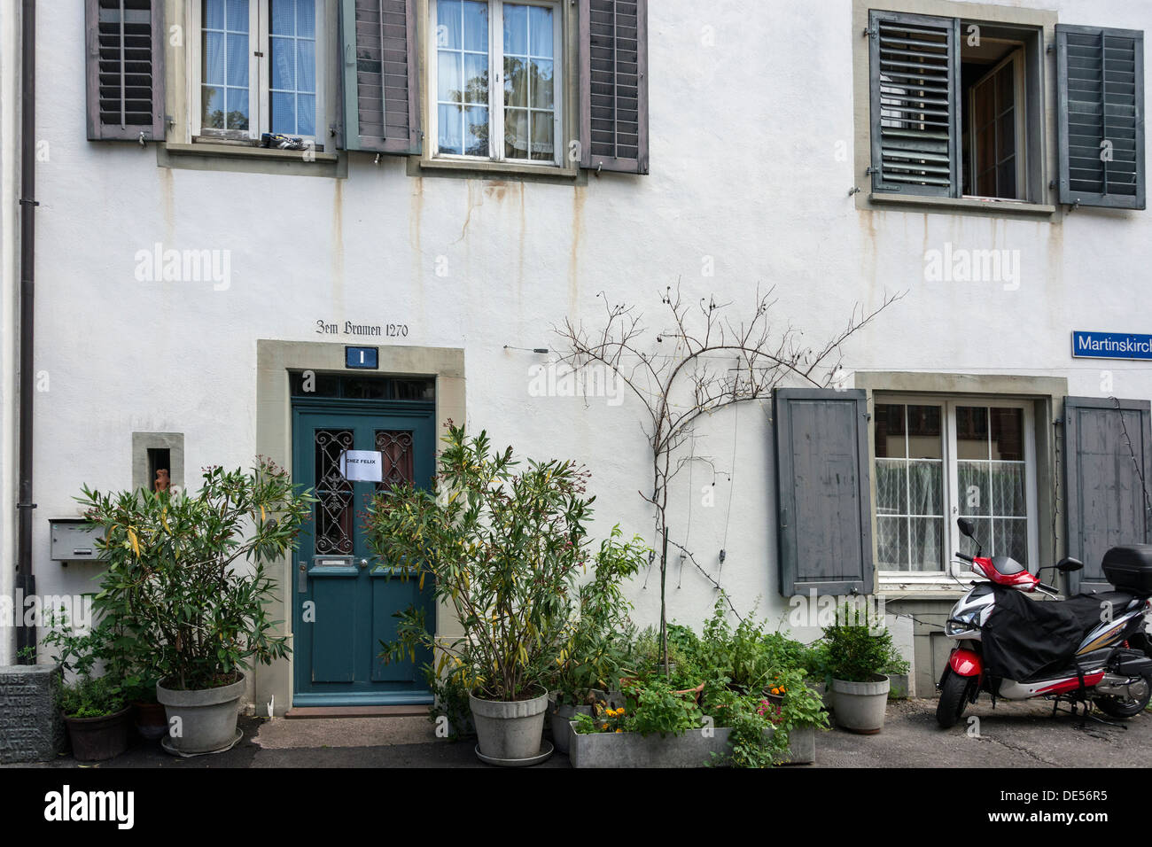 Medieval house in Old Town Basel, Switzerlalnd Stock Photo - Alamy